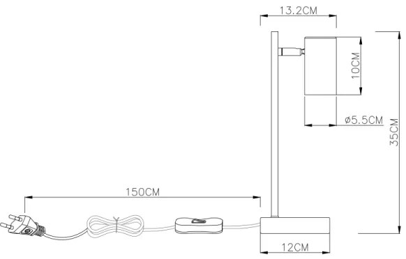 Globo 57910TW - Stolní lampa ROBBY 1xGU10/5W/230V