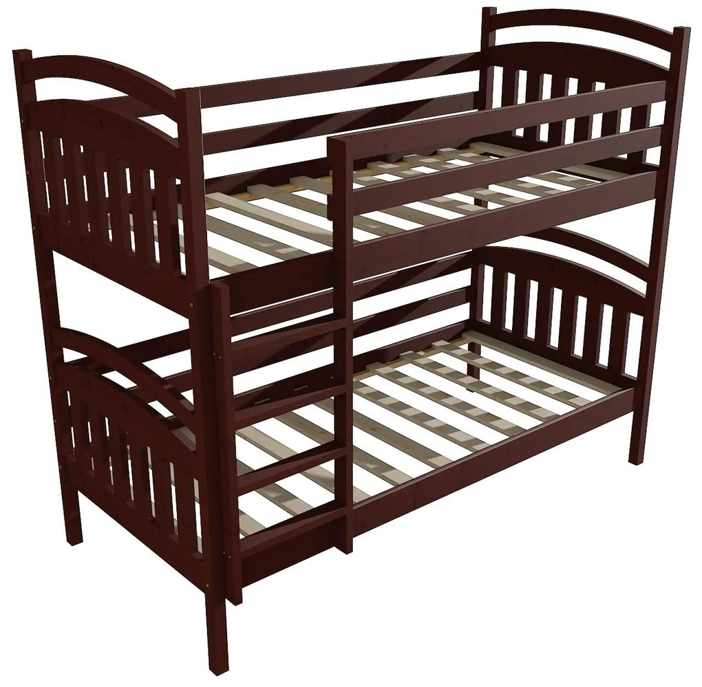 Vomaks Patrová postel PP 003 Rozměr: 80 x 200 cm, Barva: surové dřevo, Prostor mezi lůžky: 80 cm