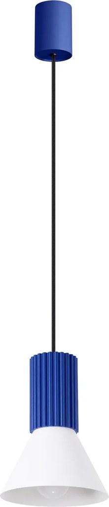 Sollux Lighting Závěsná lampa ESTRIA 1 bílá/ultramarínová