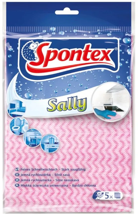 Sally utěrky z tekého plátna 5 ks Spontex