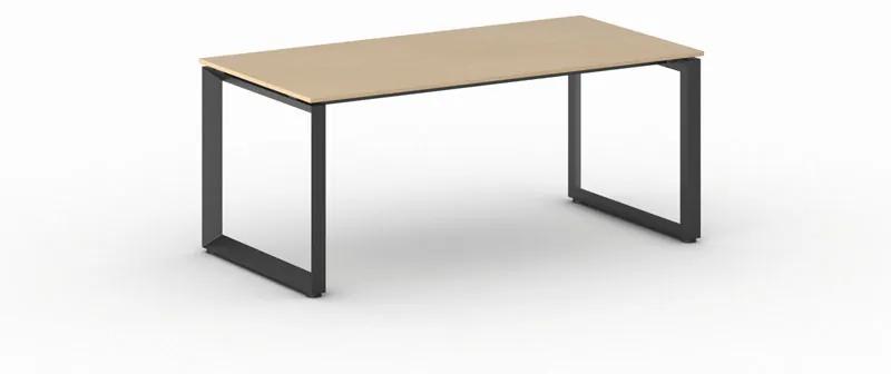 Kancelářský stůl PRIMO INSPIRE, černá podnož, 1800 x 900 mm, bříza