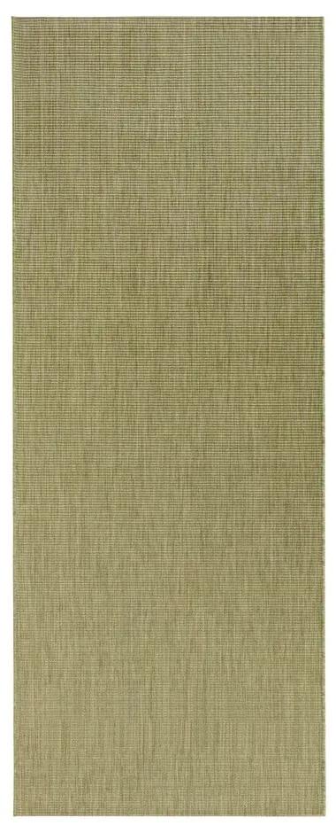 Zelený běhoun vhodný do exteriéru Bougari Match, 80 x 150 cm