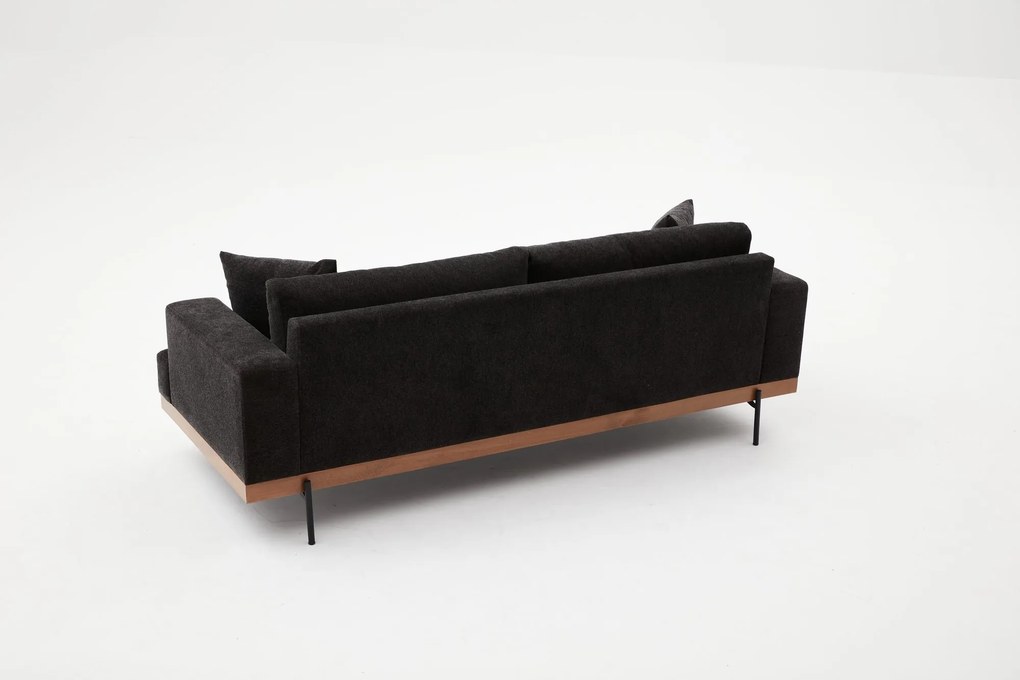 Hanah Home Třímístná pohovka LIVA antracitová 227 cm 825BLC2819