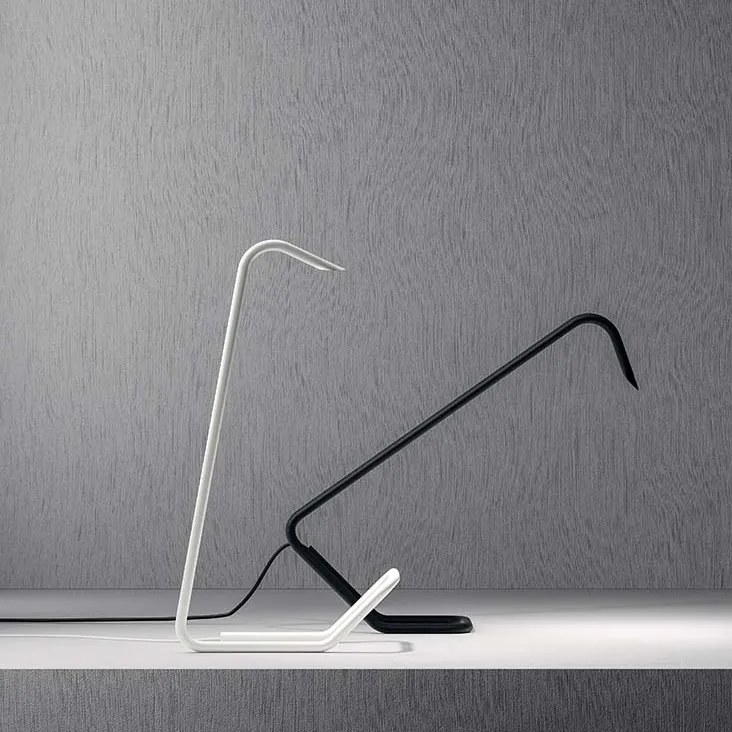 Quadrifoglio Group Balance, designová bílá stolní lampa LED 4,8W 2700K, výška 52cm