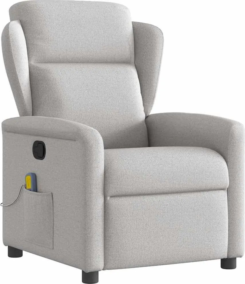 vidaXL Masážní polohovací křeslo textil [4015587] Barva: Obláčkově šedá
