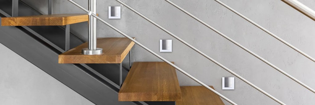 Schodišťové LED svítidlo Capri, 1x LED 0,6w, 6500k, s