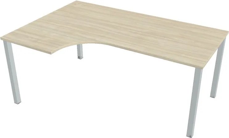 Kancelářský stůl Hobis Ergo pravý UE180060P, deskaakát, černá černá