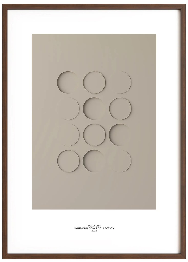Idealform Poster no. 4 Shadow forms Barva: Smokey taupe, Velikost: 300x400 mm