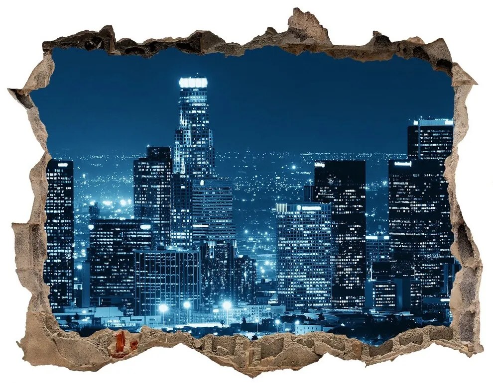 Wallmuralia Fototapeta díra na zeď 3D Los Angeles noc 95x64 cm