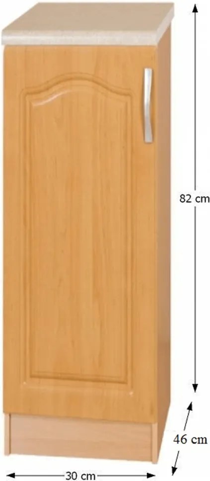 Kuchyňská skříňka, olše, levá, LORA MDF NEW KLASIK S30