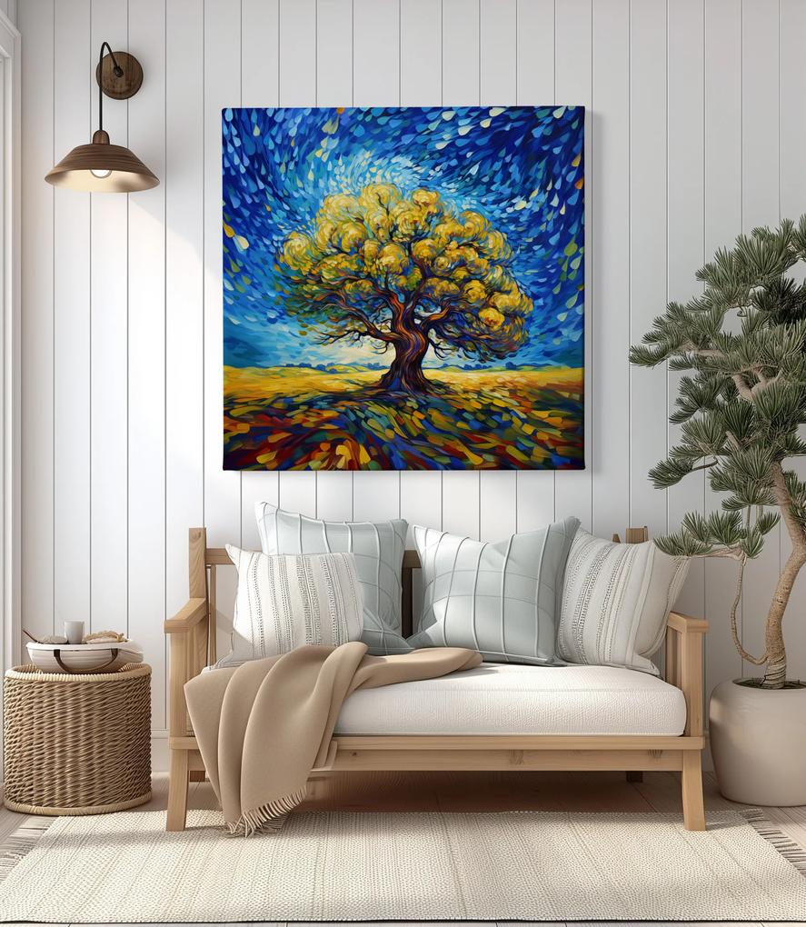 Obraz na plátně - Strom života mořské nebe FeelHappy.cz Velikost obrazu: 100 x 100 cm