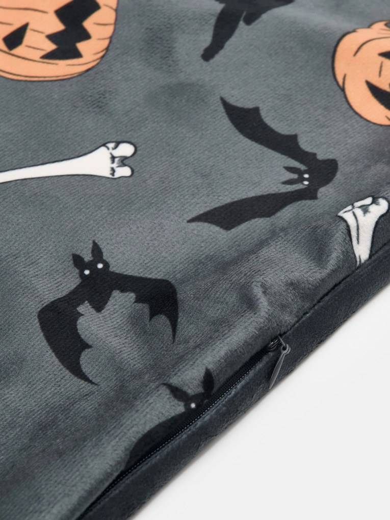Sinsay - Povlak na polštář s halloweenským motivem - šedá
