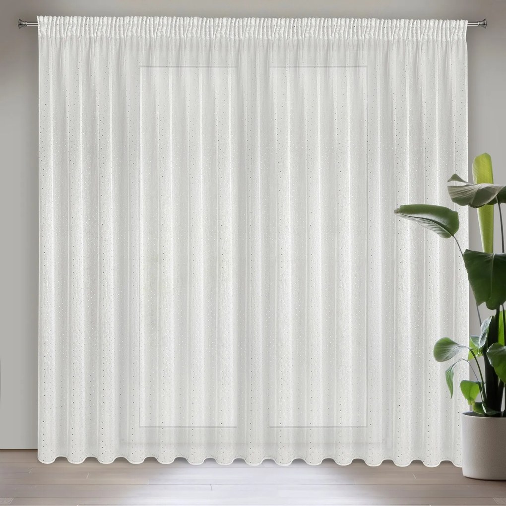 ZÁCLONA NA PÁSCE SIBEL 300 CM X 250 CM CM BÍLÁ