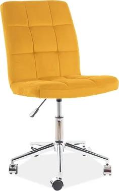 Nábytkáři ORFA Q-020 - VELVET - kancelářská židle - látka curry Bluvel 68 ,Nosnost 100kg(OBRQ020VCU=1balík) (S) (K150-E)