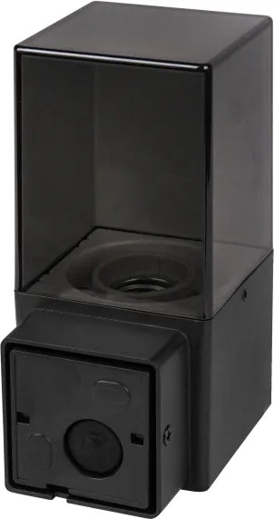 Venkovní nástěnné svítidlo se senzorem 1xE27/40W/230V IP44 černá/kouřová