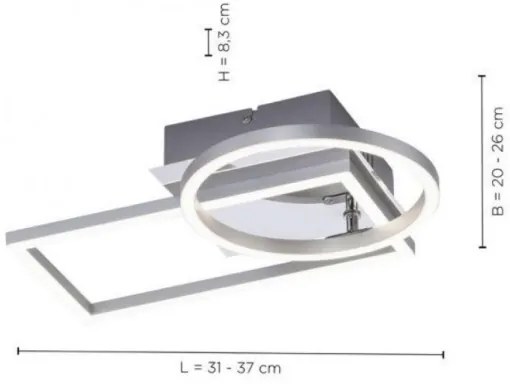Leuchten Direkt 14031-55 - LED Stropní svítidlo IVEN LED/18W/230V