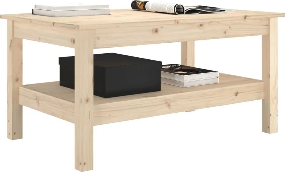vidaXL Konferenční stolek 80 x 50 x 40 cm masivní borové dřevo [814284] Barva: Bílá