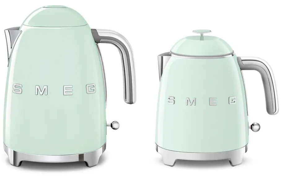 Světle zelená rychlovarná konvice z nerezové oceli 800 ml Retro Style – SMEG
