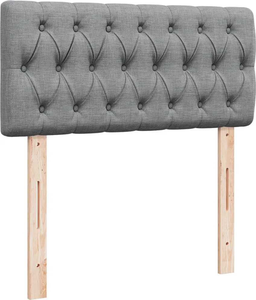 Box spring postel s matrací světle šedá 80 x 200 cm textil 3285722