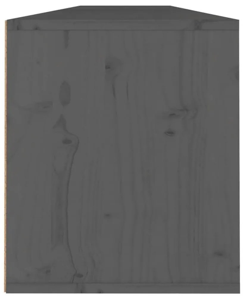 Petromila Nástěnné skříňky 2 ks šedé 100x30x35 cm masivní borové dřevo