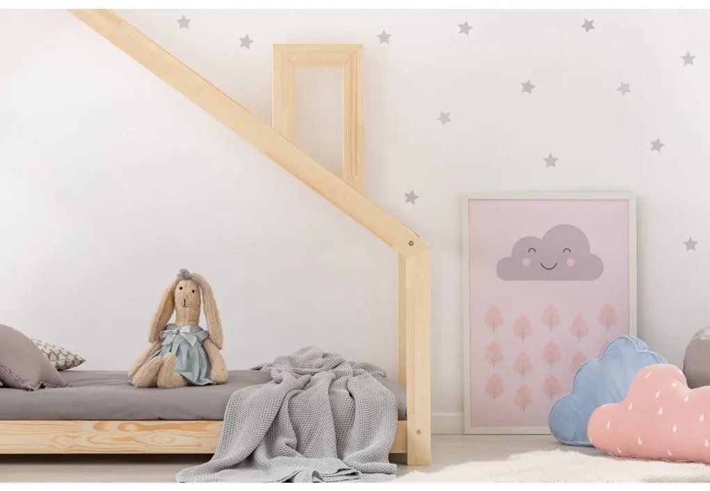 Adeko Dětská postel domeček Mila DMS Velikost postele: 180x100 cm Barva: dekor přírodní dřevo přírodní
