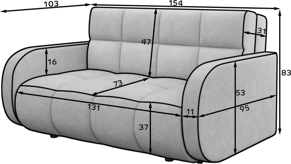Eltap Rozkládací pohovka Deverio 3 Materiál a barva potahu: Aura 45 - žlutá