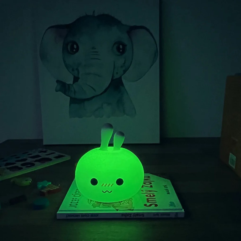 Silikonová dětská lampa - zajíc