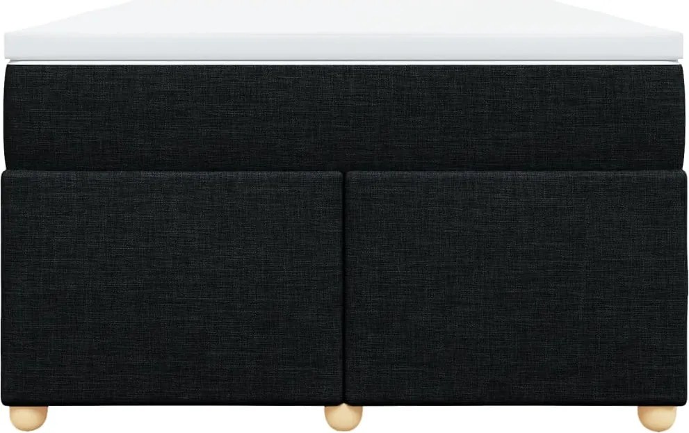 Box spring postel s matrací černá 120x200 cm textil 3285368