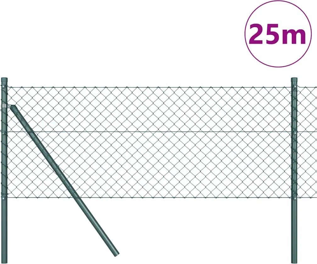 Oplocení na řetězcích se upevňuje na zem 25 x 0,4 m Zelená 3351082