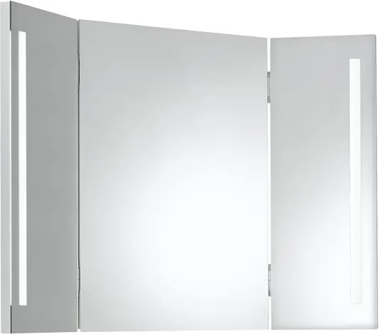 Zrcadlo s LED osvětlením OTAVA - Bílá, 700 × 1020 x 37 mm (v × š × h) HOPA