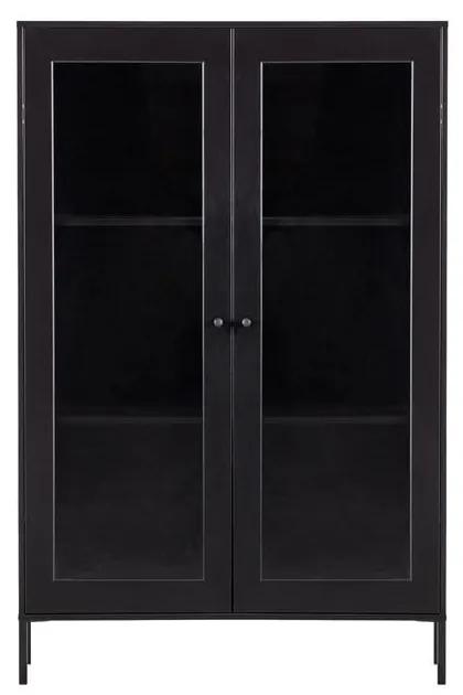 Černá vitrína z borovicového dřeva 100x155 cm Xam – WOOOD