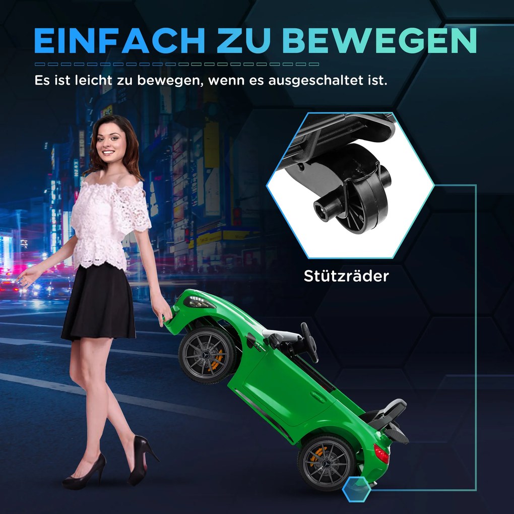 AIYAPLAY dětské elektrické autíčko 12 V dětské autíčko s dálkovým ovládáním 2.4G, USB, MP3, hudba, elektrické autíčko se světly, měkký start, funkce …