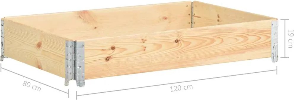 Vyvýšený záhon 80 x 120 cm masivní borové dřevo 3055162