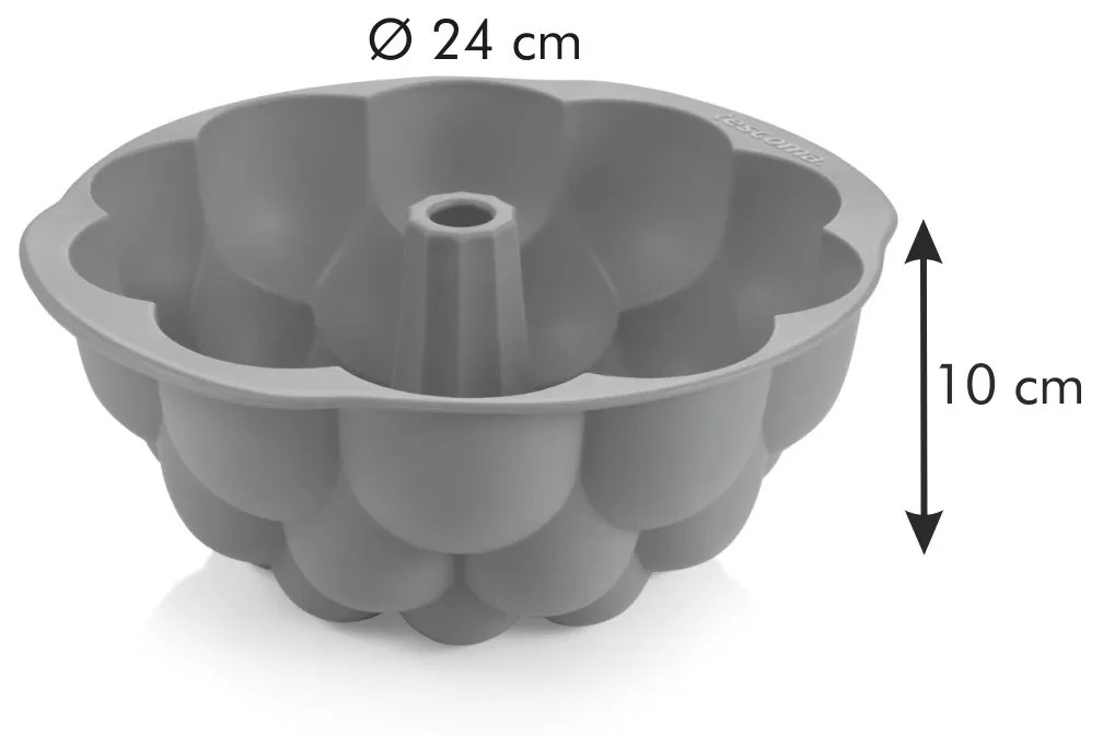 TESCOMA Bábovka vysoká DELÍCIA SiliconPRIME ø 24 cm, malina