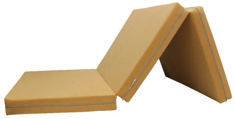 Skládací matrace pro hosty béžová 10 cm 90x195 cm