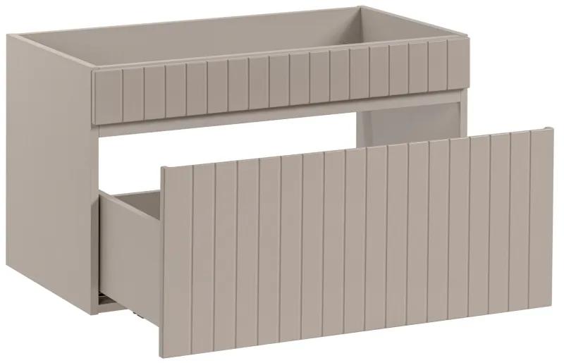 COMAD Závěsná skříňka s umyvadlem - ICONIC 82-80 cashmere, šířka 80 cm, kašmír