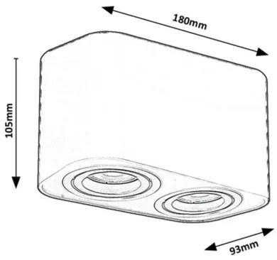 Rabalux 2053 - Bodové svítidlo KOBALD 2xGU10/42W/230V černá