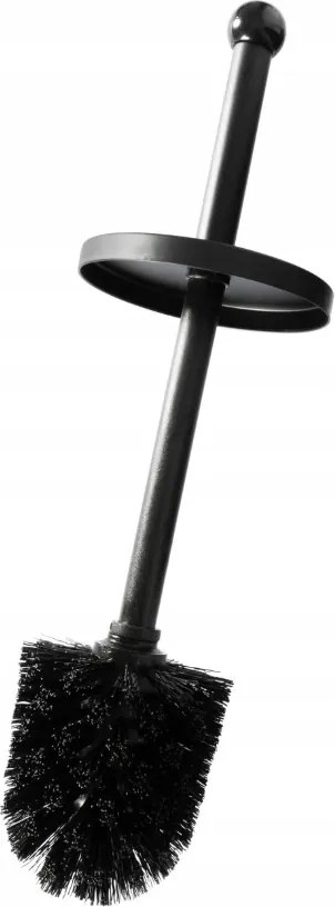 Erga Aurora Black, toaletní WC kartáč s dřevěným držákem na WC papír na postavení 19x19x72,5 cm, hnědá-černá, ERG-SEP-1004SEPSTLUNA