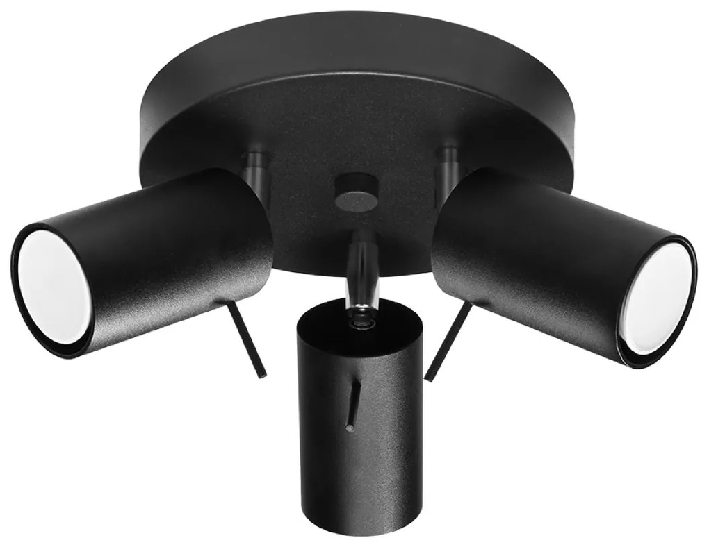 Sollux Lighting Stropní svítidlo RING 3P Černá