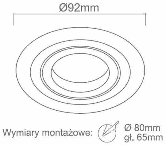 Moderní podhledové svítidlo Pio černá