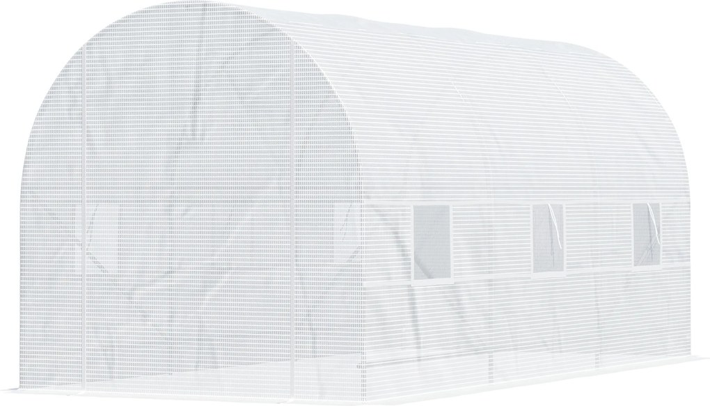 Fóliový skleník Outsunny 450x200x200 cm, robustní skleník s fólií odolnou proti UV záření | Aosom.de