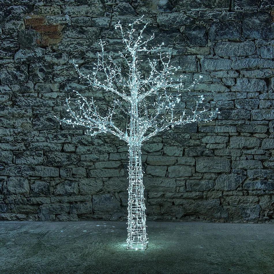 LED světelný strom, 213 cm, 1600 ledově bílých diod