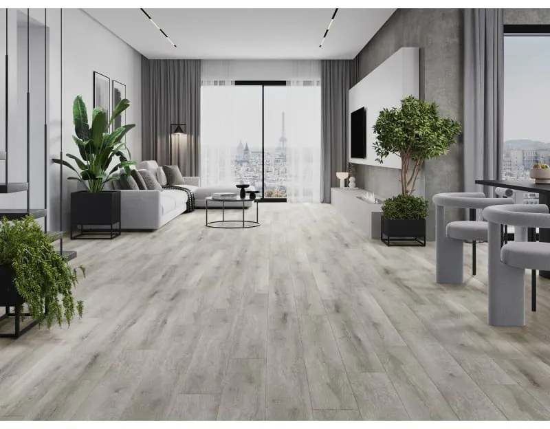 Mexen Boone, vinylová podlaha 1240x182 mm SPC 6,5 mm, IXPE 1,5 mm, 4stranná V-drážka, dub, F1054-1240-182-505-4V1-01