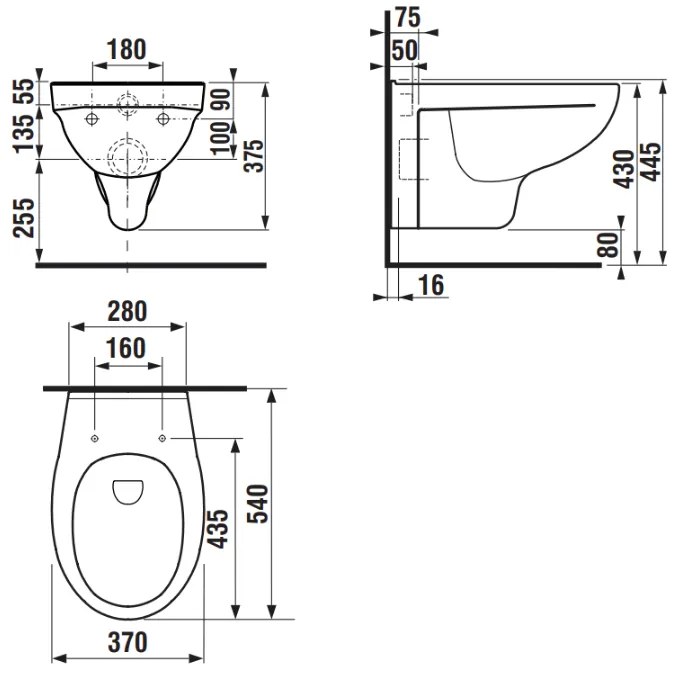 Jika Euroline - N EUROLINE - N SET Závěsné wc se sedátkem, uzavřený splachovací okruh - H8663700000001