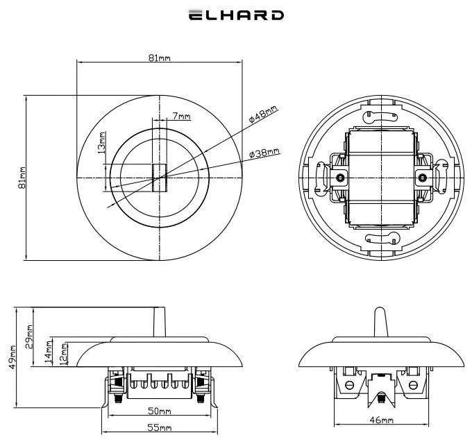 Elhard Vypínač Retro Klasik jednopólový č.1, bílý KL1201W