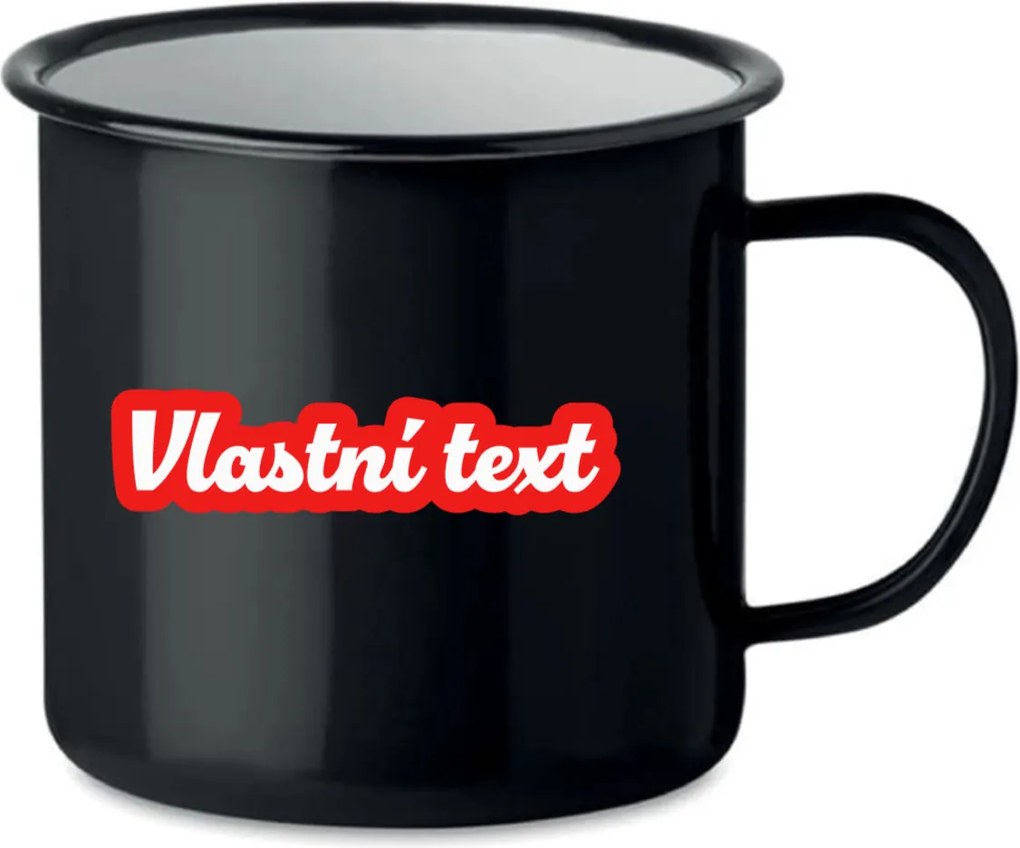 Personalizovaný retro plecháček s vlastním textem s obrysem