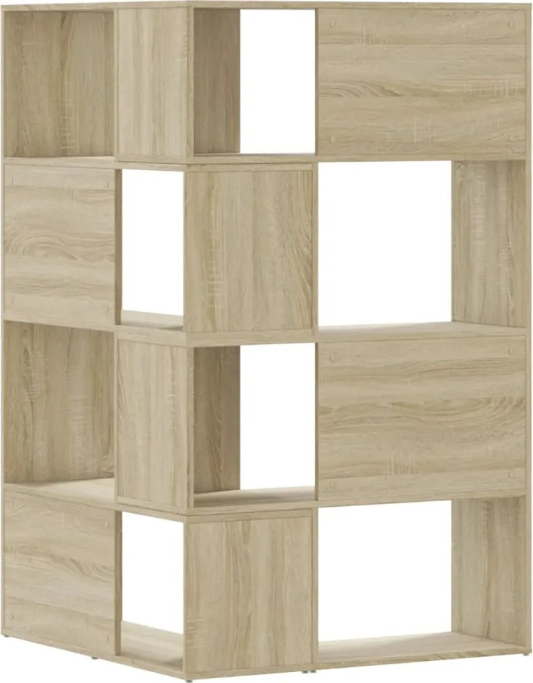 Rohová knihovna 4patrová dub sonoma 85 x 85 x 140 cm kompozit 3307812