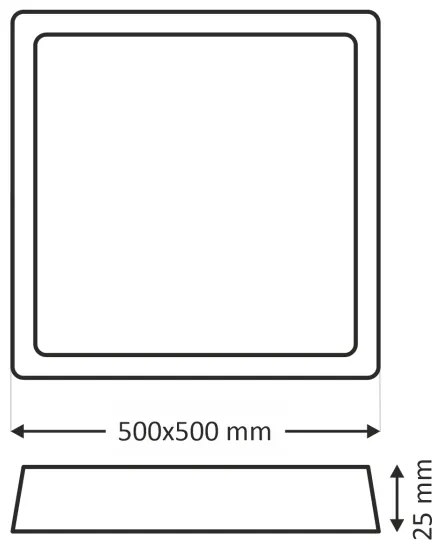 LED Stropní svítidlo LED/40W/230V 3000/4000/6500K 50x50 cm béžová