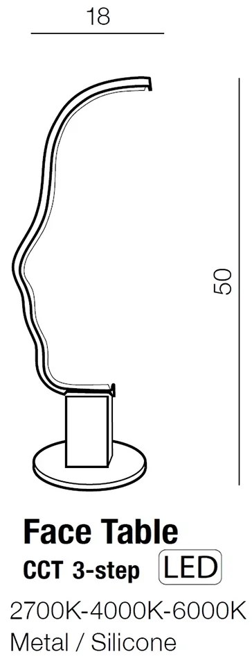 Designová stolní lampa Face