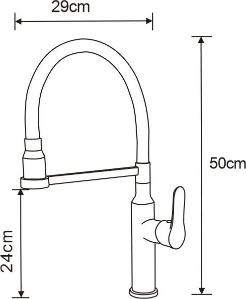 Mexen Edna - Vysoká baterie/dřezová, Černá/Chrom, 672900-00